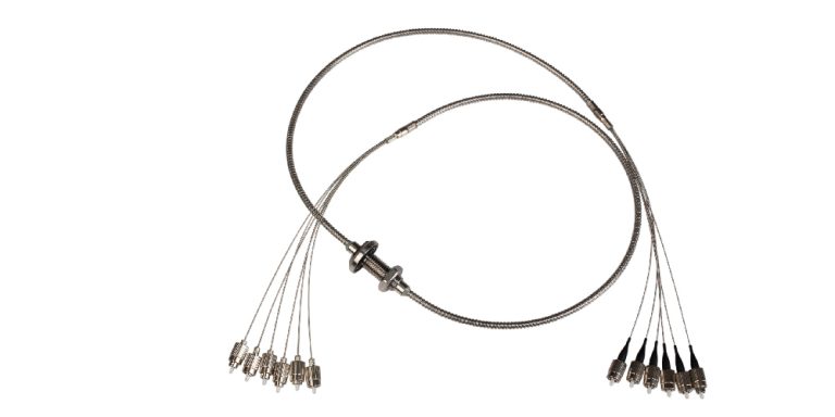 Inline fiber optic feedthroughs